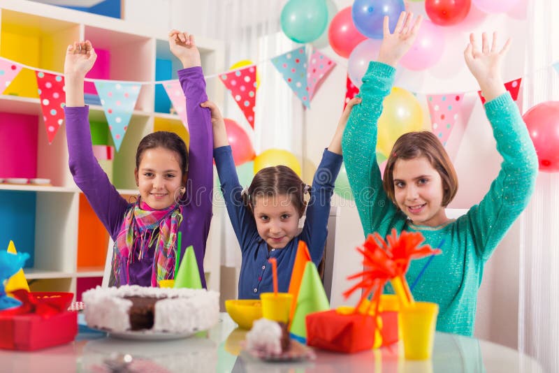 Group of Kids Having Fun at Birthday Party Stock Image - Image of ...