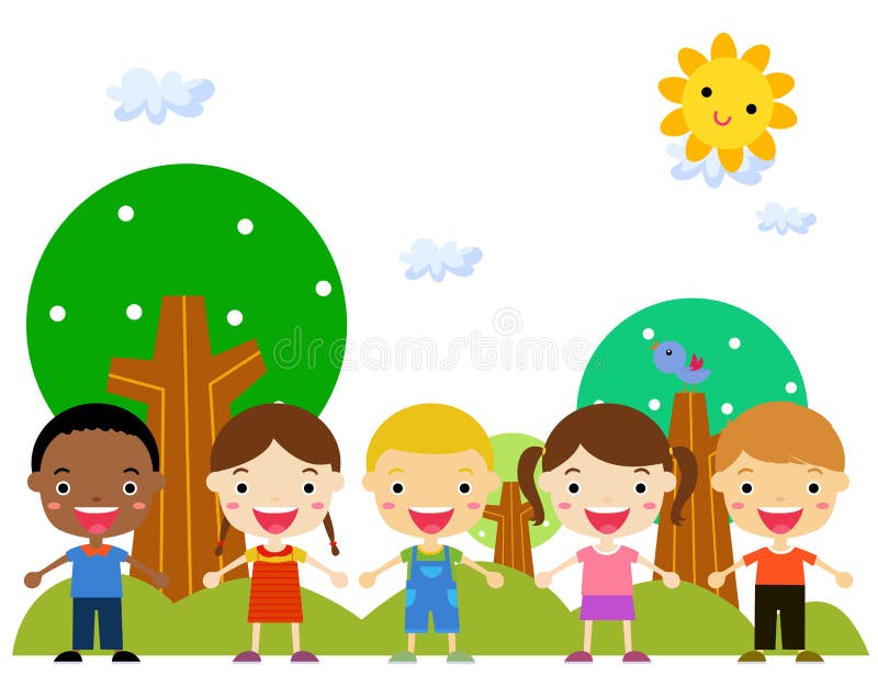Group of kids stock vector. Illustration of cheerful - 48730879