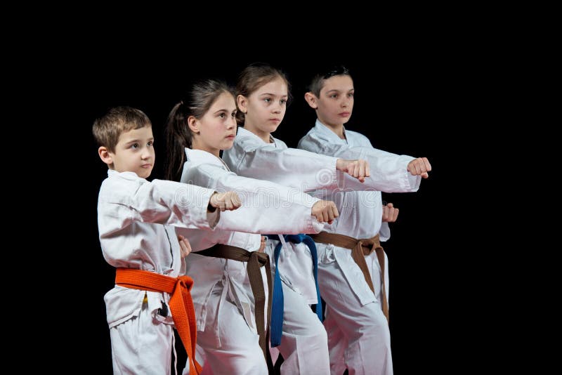 Group Kids Karate Martial Arts Stock Image - Image of child, lifestyle ...