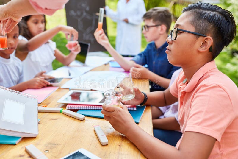 Group of Children in Multicultural Summer School Stock Image - Image of ...