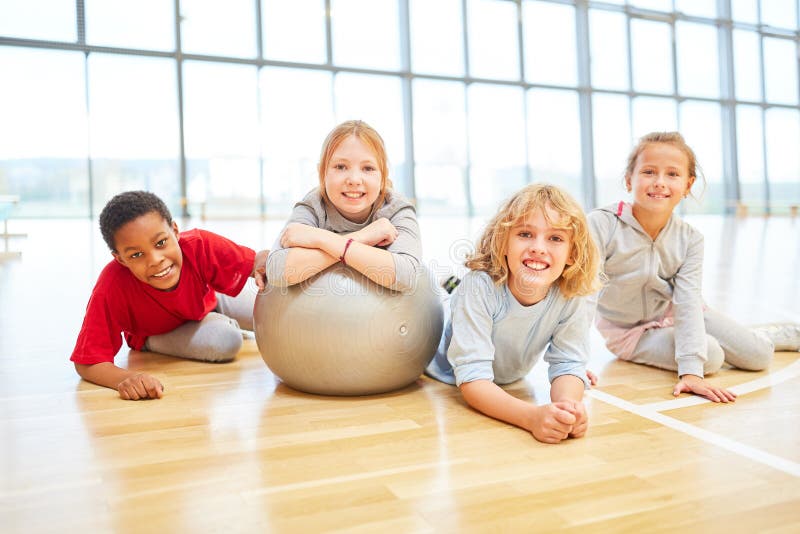Group of Kids in Physical Education Stock Photo - Image of smile ...