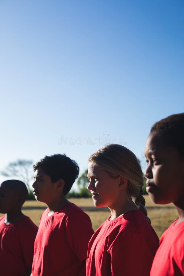 Group of Kids Standing Together in the Park Stock Image - Image of ...