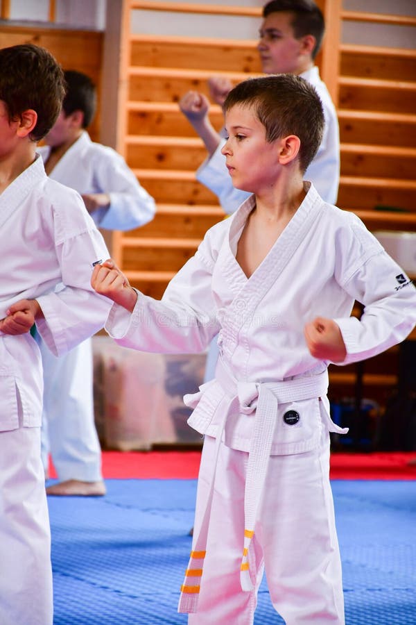 Kids training Karate editorial image. Image of jujitsu - 117285345
