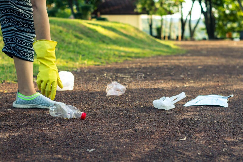 Group of Kids Volunteer Help Garbage Collection Charity. Stock Photo ...