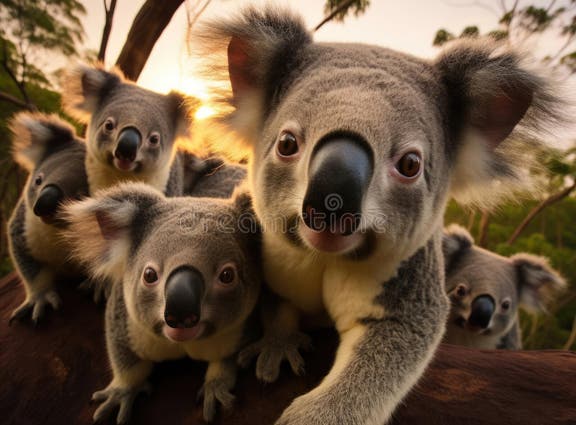 A group of koalas stock illustration. Illustration of mammal - 289774455