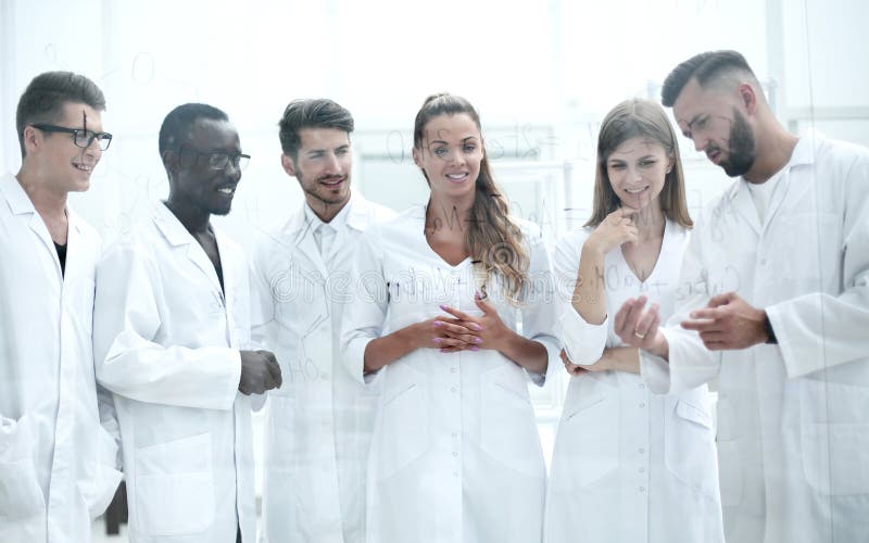 Group of Laboratory Employees. Stock Photo - Image of chemist ...