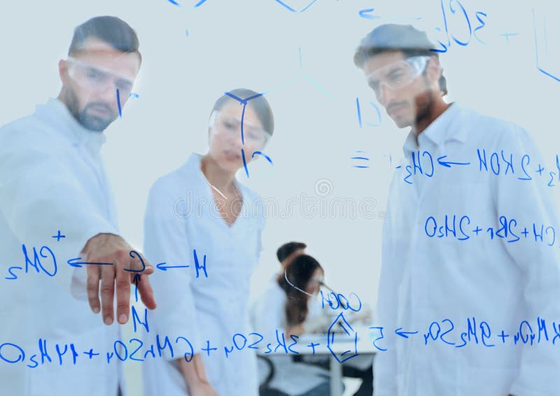 Group of Laboratory Scientists Discussing Their Research in the Stock ...