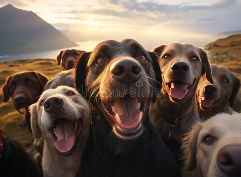A group of Labradors stock image. Image of mammal, toller - 290937333