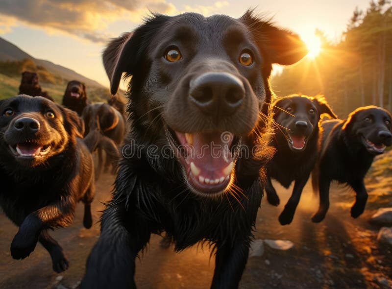 A group of Labradors stock photo. Image of adorable - 290937624