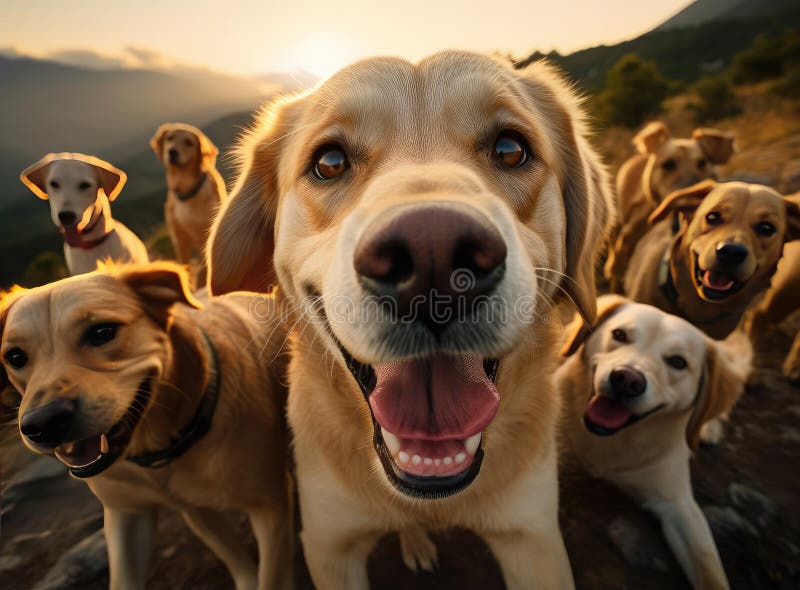 A group of Labradors stock image. Image of dogs, friendship - 290937965
