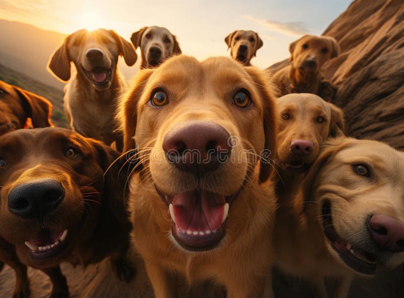 A group of Labradors stock photo. Image of breed, pets - 290946604
