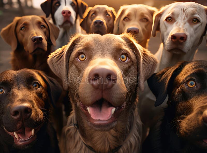 A group of Labradors stock photo. Image of beagle, obedience - 290954210