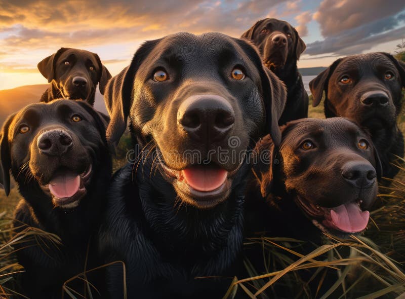 A group of Labradors stock photo. Image of young, animal - 290959588