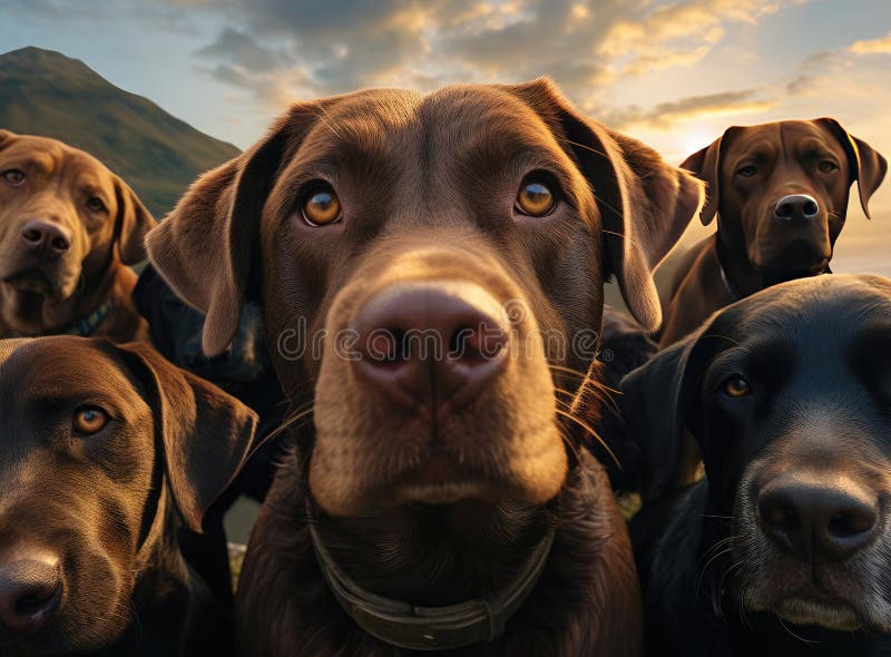A group of Labradors stock image. Image of friendship - 290960067