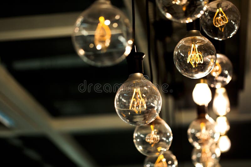 Group of modern lamps stock photo. Image of hanging - 105405020