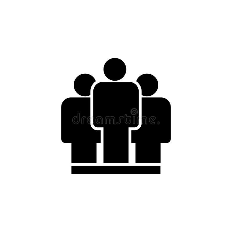 No Group, Leader Icon. Simple Glyph, Flat Vector of Business Ban ...