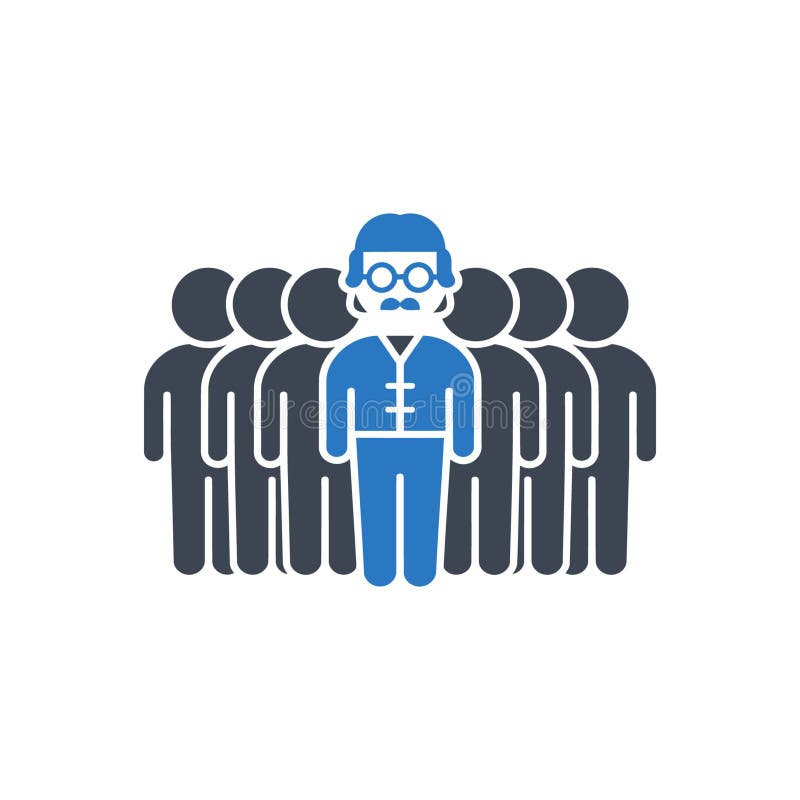 Group Leader Representative Icon Stock Illustration - Illustration of ...