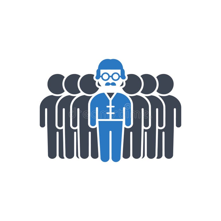 Group Leader Representative Icon Stock Illustration - Illustration of ...