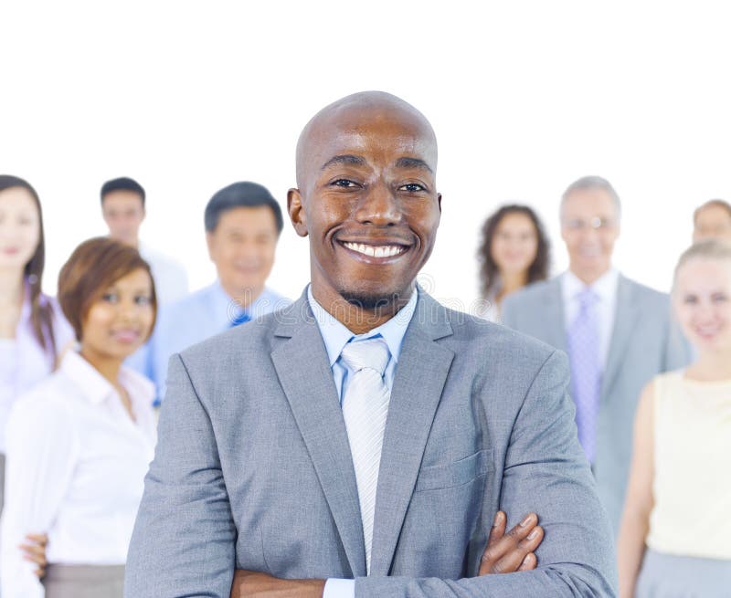 The Group Leadership Standing Out of the Crowd Stock Photo - Image of ...