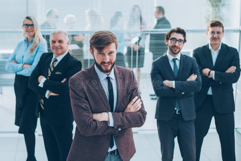 Group of Leading Experts Standing in the Office. Stock Image - Image of ...