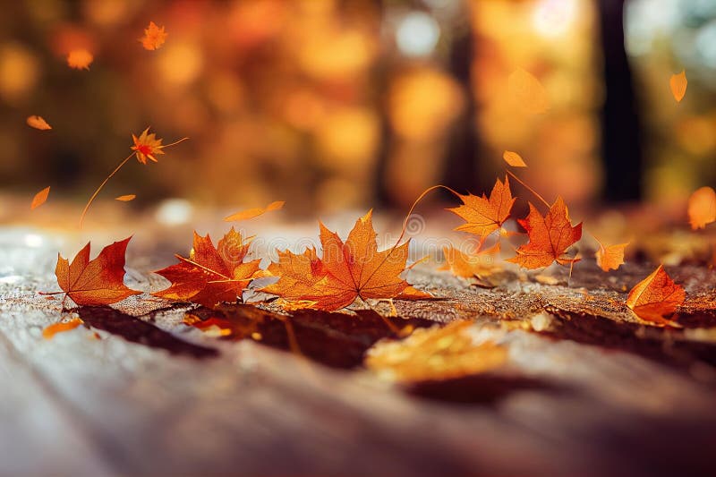 A Group of Leaves that are Laying on the Ground in the Woods with Fall ...