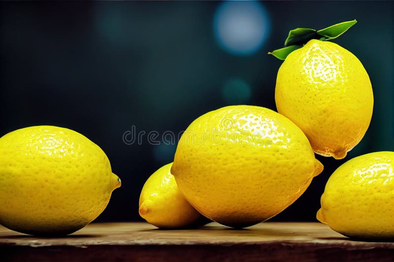 A Group of Lemons Sitting on Top of a Wooden Table Next To Each Other ...