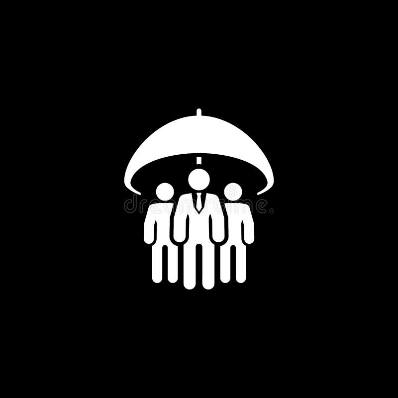 Group Life Insurance Icon. Flat Design Stock Illustration ...