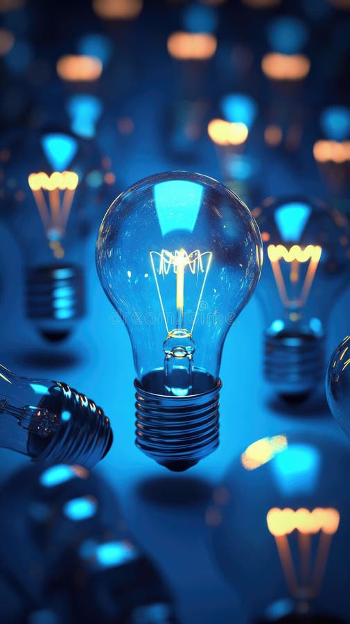 A Group of Light Bulbs Placed on a Table, Ready for Use or Decoration ...