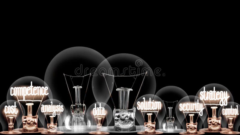 Light Bulbs with Risk Management Concept. Stock Video - Video of ...
