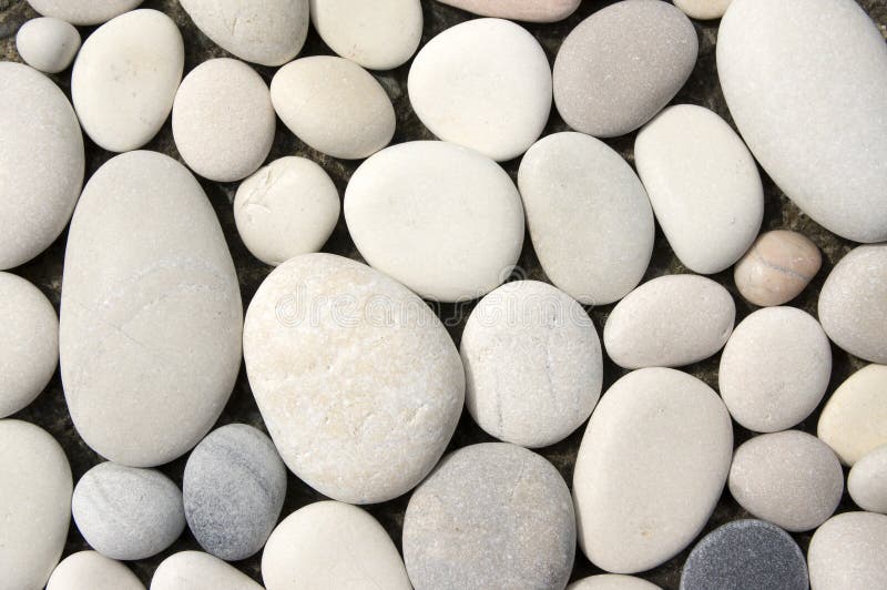 Group of Light Pebbles in One Layer Stock Photo - Image of background ...