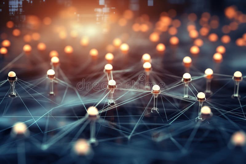 A Group of Lights that are Connected To Each Other. Generative AI Image ...