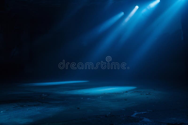 Group of Lights Illuminating Stage. Generative AI Stock Illustration ...