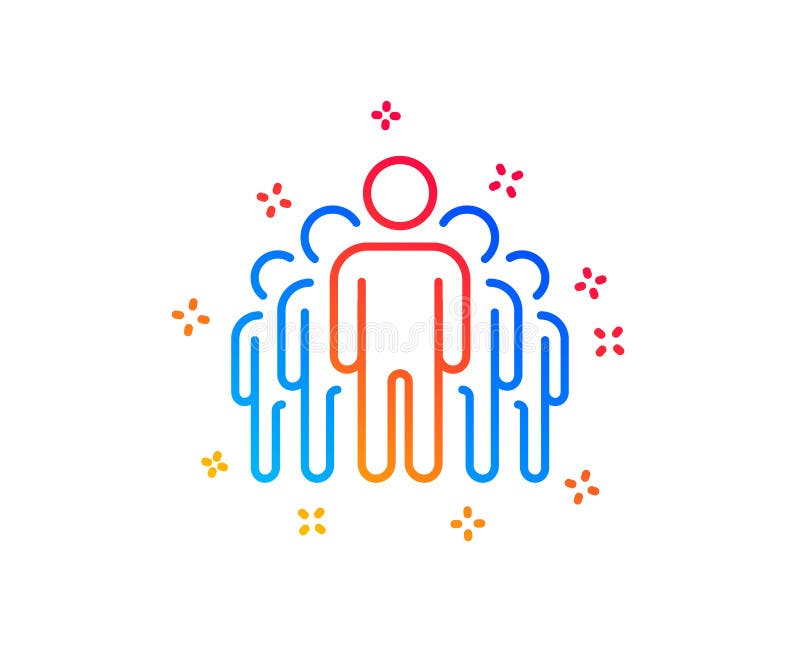 Group Line Icon. Business Management Sign. Vector Stock Vector ...