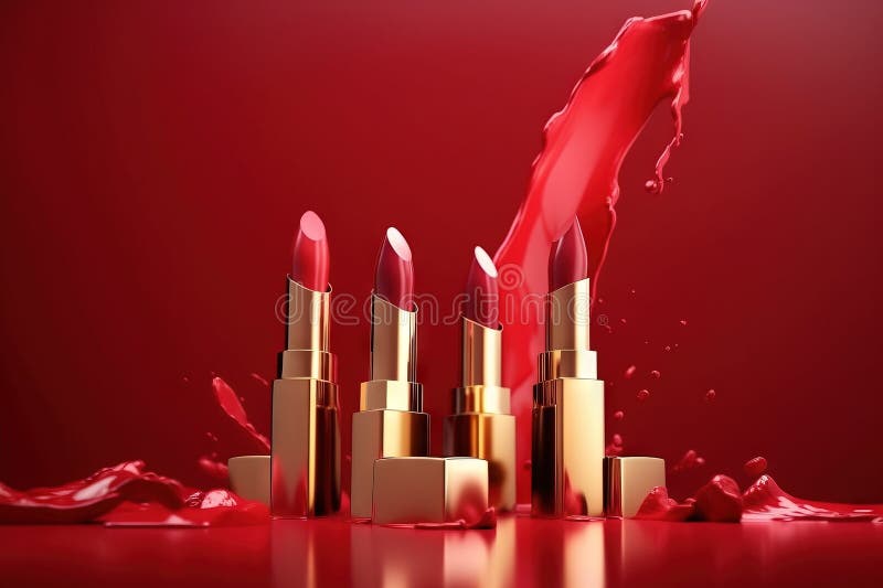 A Group of Lipsticks Sitting on Top of a Table. Generative AI Image ...