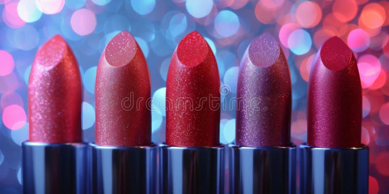 Group of Lipsticks Stacked Together Stock Photo - Image of generative ...