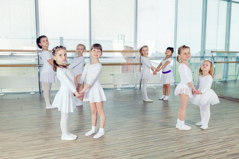 Group of Little Ballet Dancers Stock Photo - Image of group, happiness ...