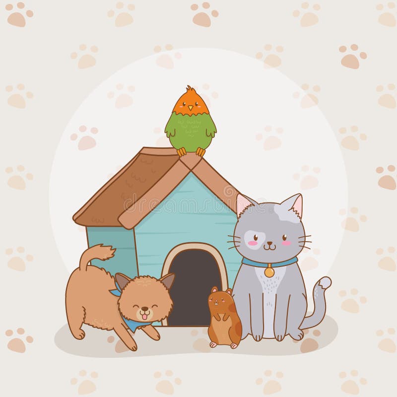 Group of Little Mascots Characters Stock Vector - Illustration of ...