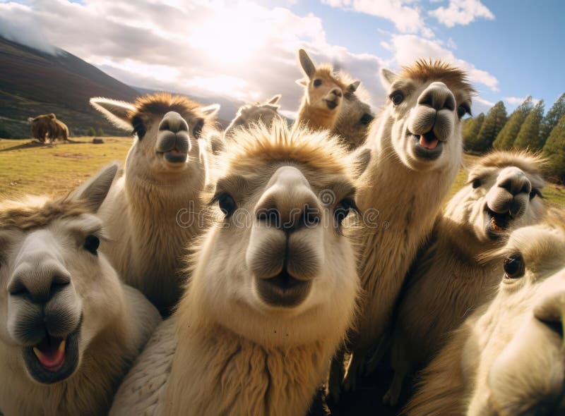 A group of llamas stock image. Image of peru, mammal - 289763655