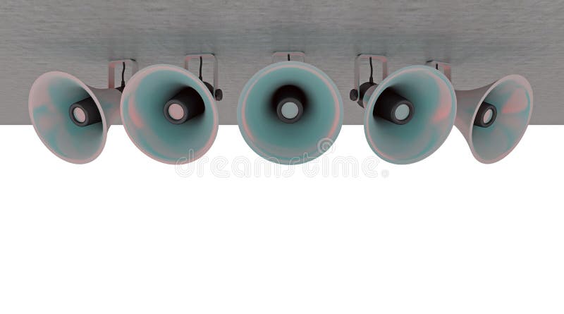 Background Group of Loudspeakers Stock Illustration - Illustration of ...