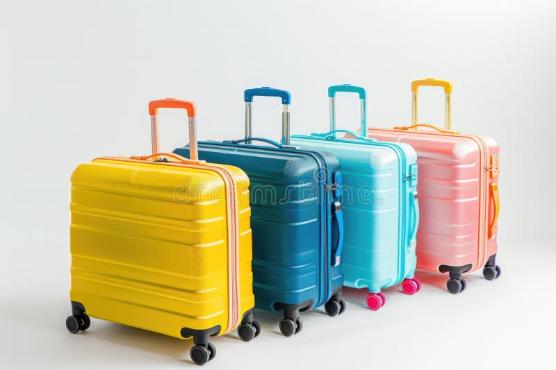 Group of Luggage Standing Side by Side, Ready for Travel Stock Photo ...
