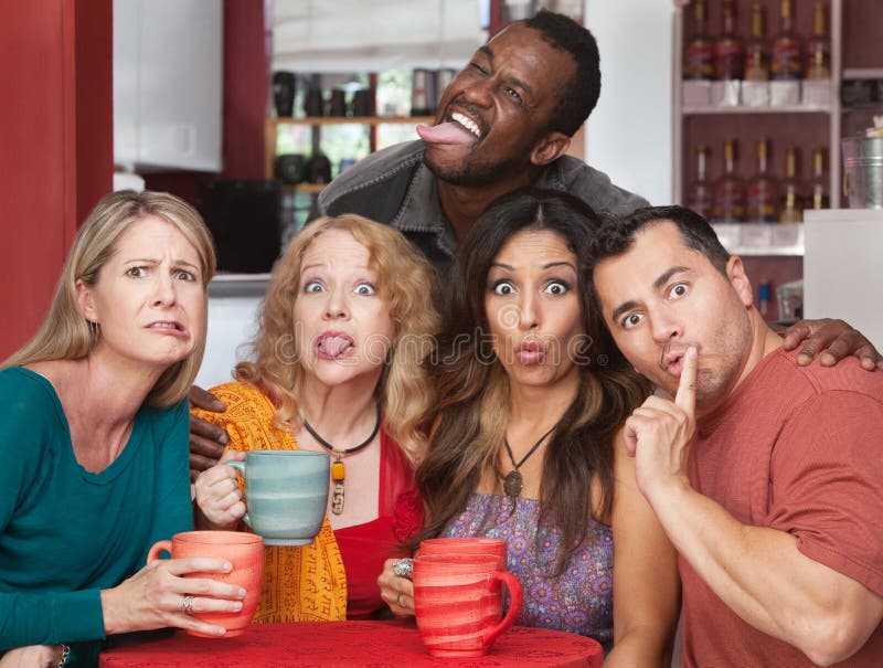 Group Making Funny Faces stock photo. Image of mixed - 28339712