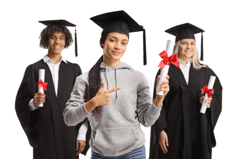 Group of Male and Female Graduate Students Stock Photo - Image of pose, graduate: 313638980