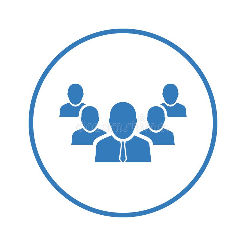 Group, Manager, Team Leader Icon. Blue Color Design Stock Vector ...