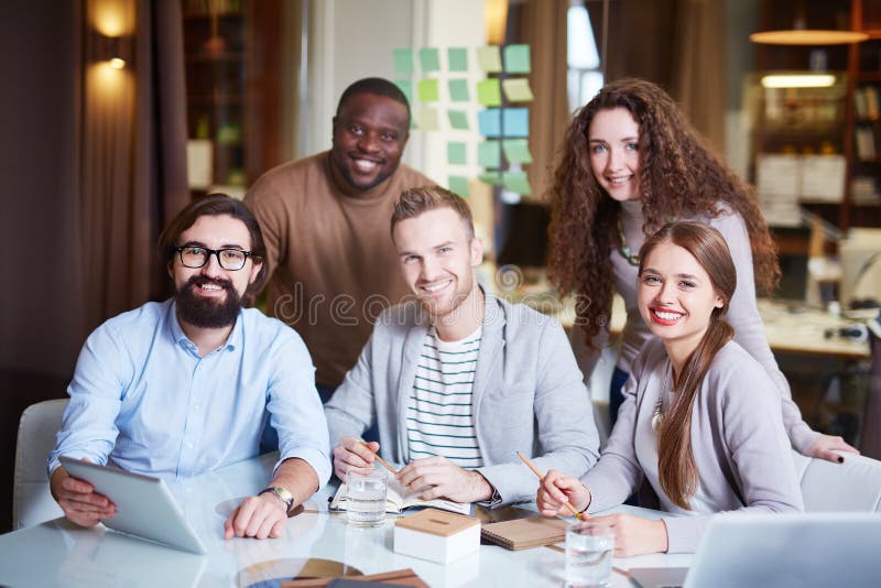 Group of managers stock image. Image of multiethnic, business - 71959371
