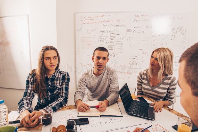 Group of Managers in the Office Stock Image - Image of business ...
