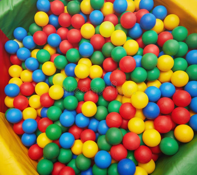 Multicolored plastic balls stock photo. Image of outdoors - 105357234