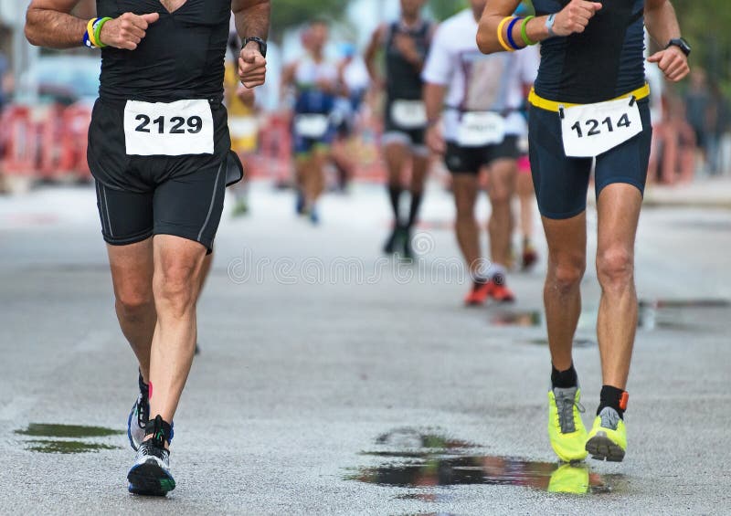 Group of marathon runners. stock photo. Image of motion - 85960036