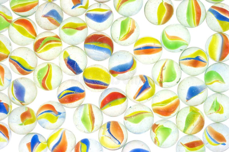 Group of Marbles on a White Surface Stock Image - Image of transparent ...