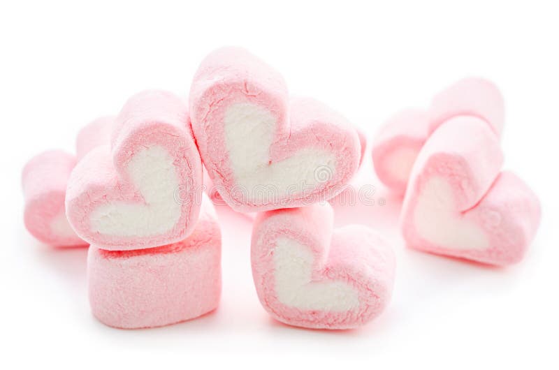 A Group of Marshmallows Heart Shape. Stock Photo - Image of spread ...