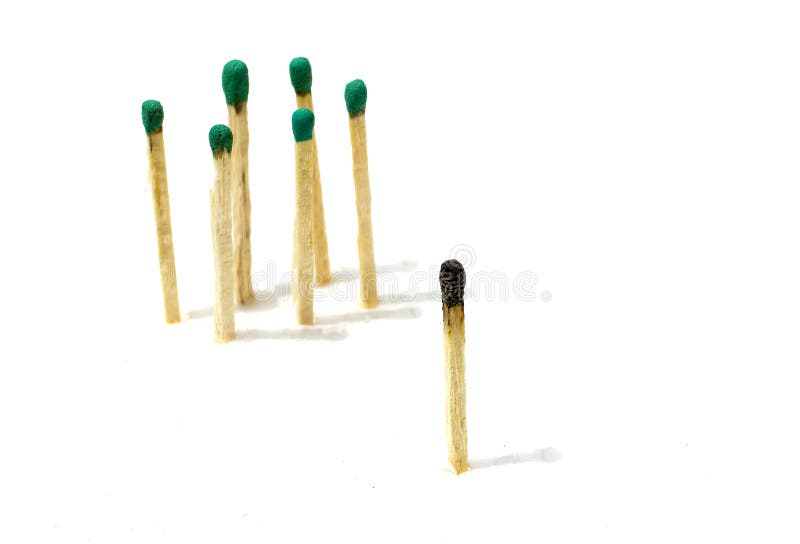 A Group of Matchsticks - Discrepancies Stock Photo - Image of concept ...